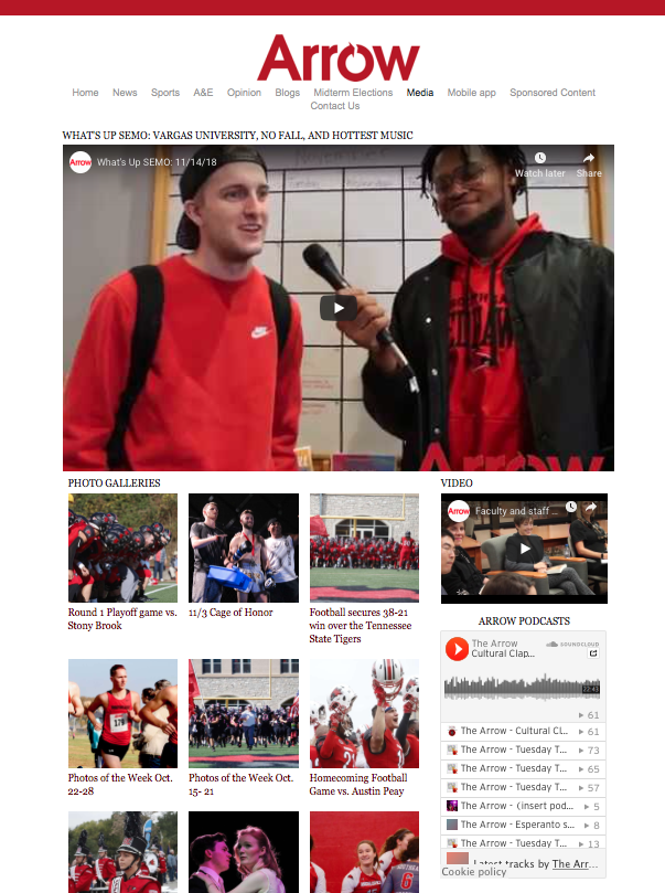 Student Newspaper the Arrow Celebrating More Than 100 Years at Southeast